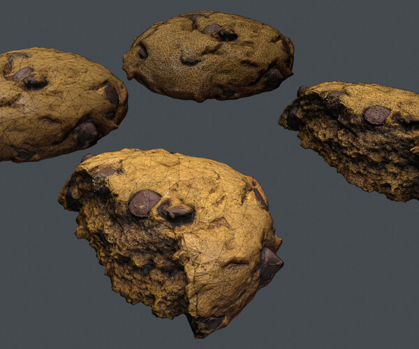 ArtStation - UE4 - Chocolate Cookie 3D Scans - Cinematic + Game Props ...