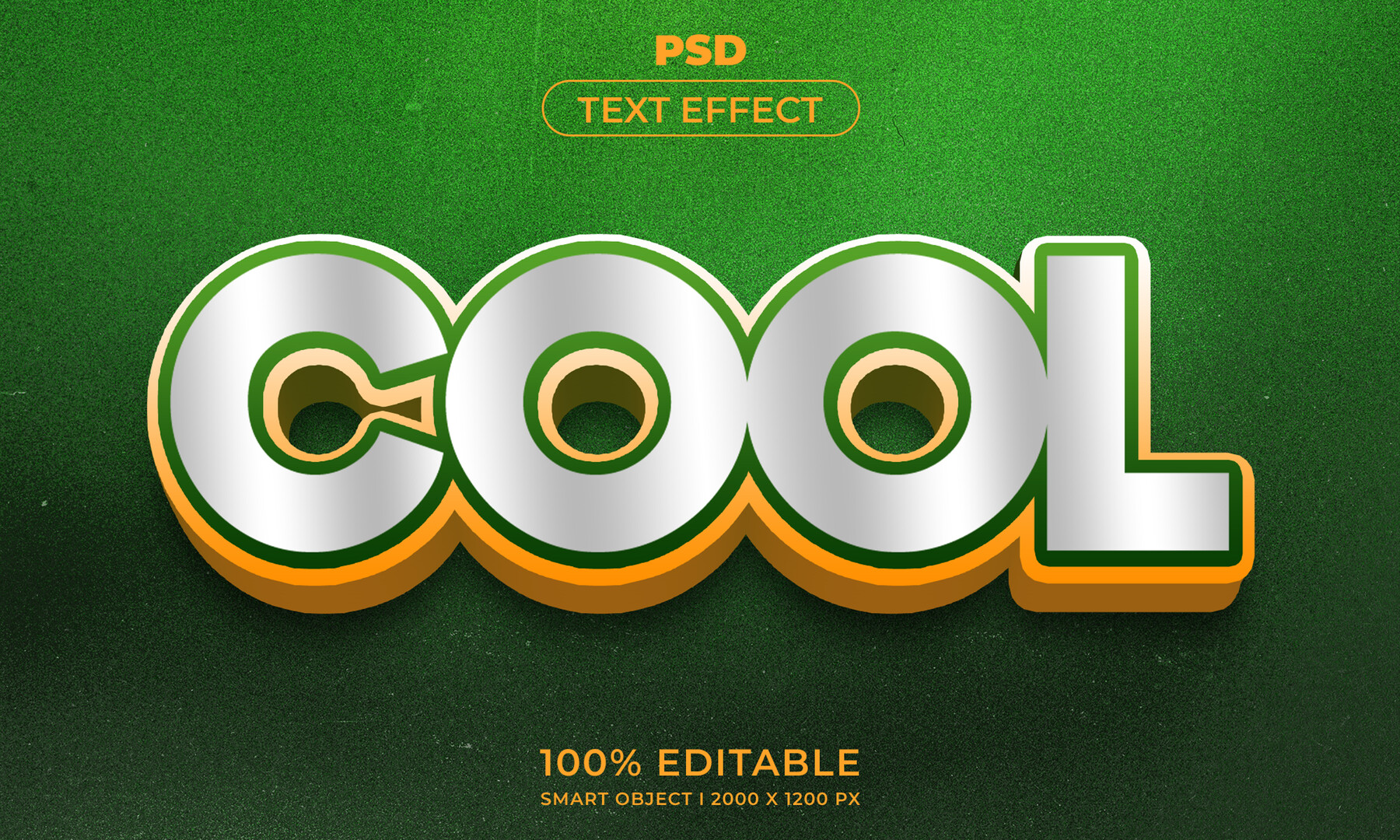 ArtStation - 3D Cool PSD fully editable text effect. Layer style PSD ...