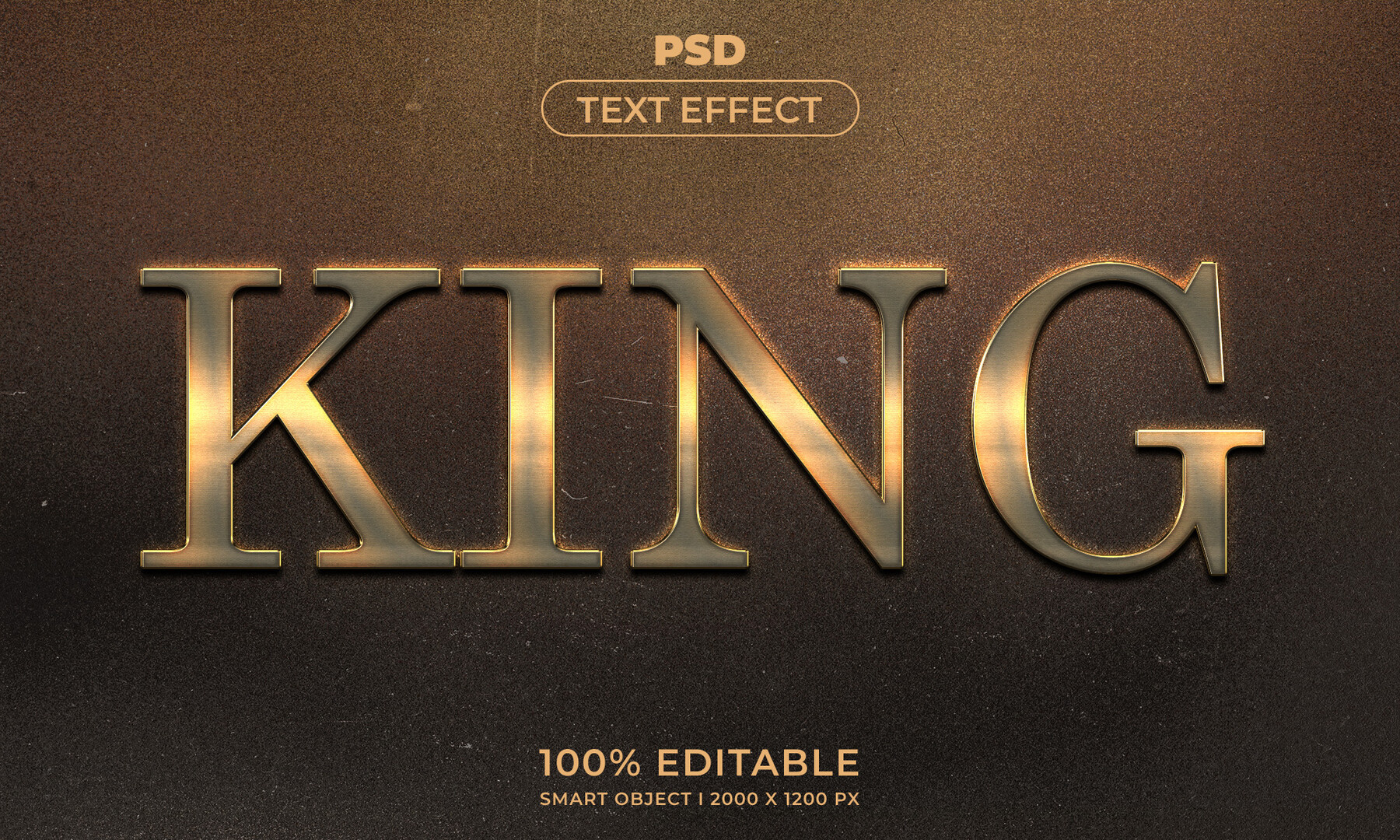 ArtStation - 3D King PSD fully editable text effect. Layer style PSD ...
