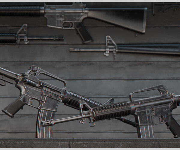 ArtStation - Colt Carbines Models 723 & 727 | Game Assets