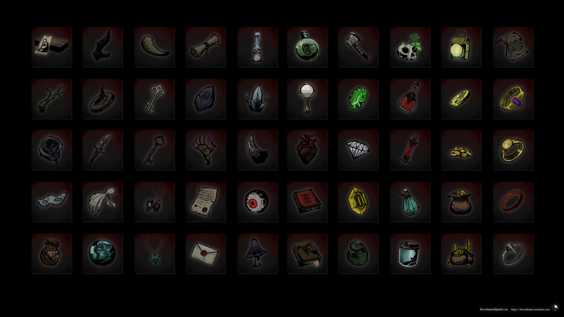 ArtStation - Haunted / Spooky / Horror / Dark fantasy Item Pack | Game ...