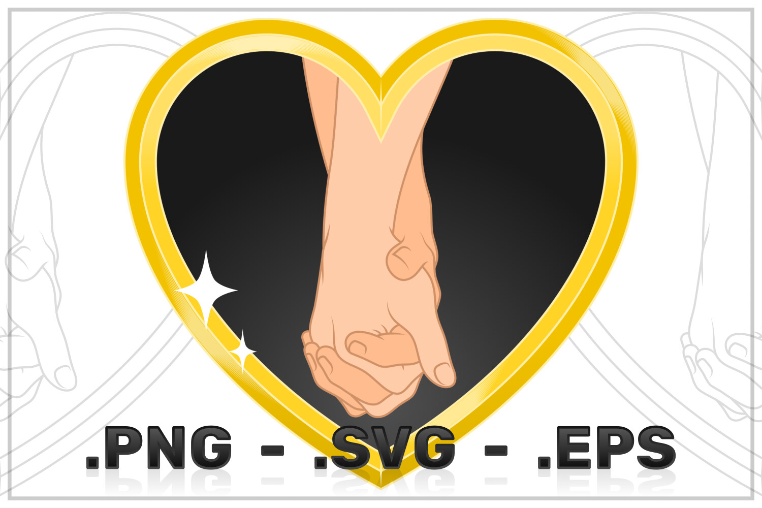 ArtStation - Vector Design Of Two Arms Inside A Heart | Artworks