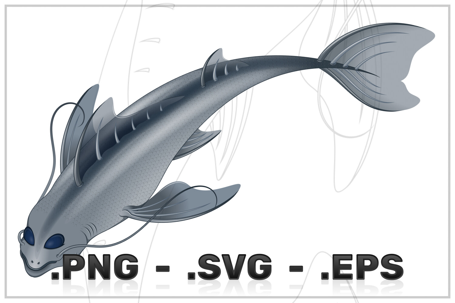 ArtStation - Mustache Fish Vector Design | Artworks