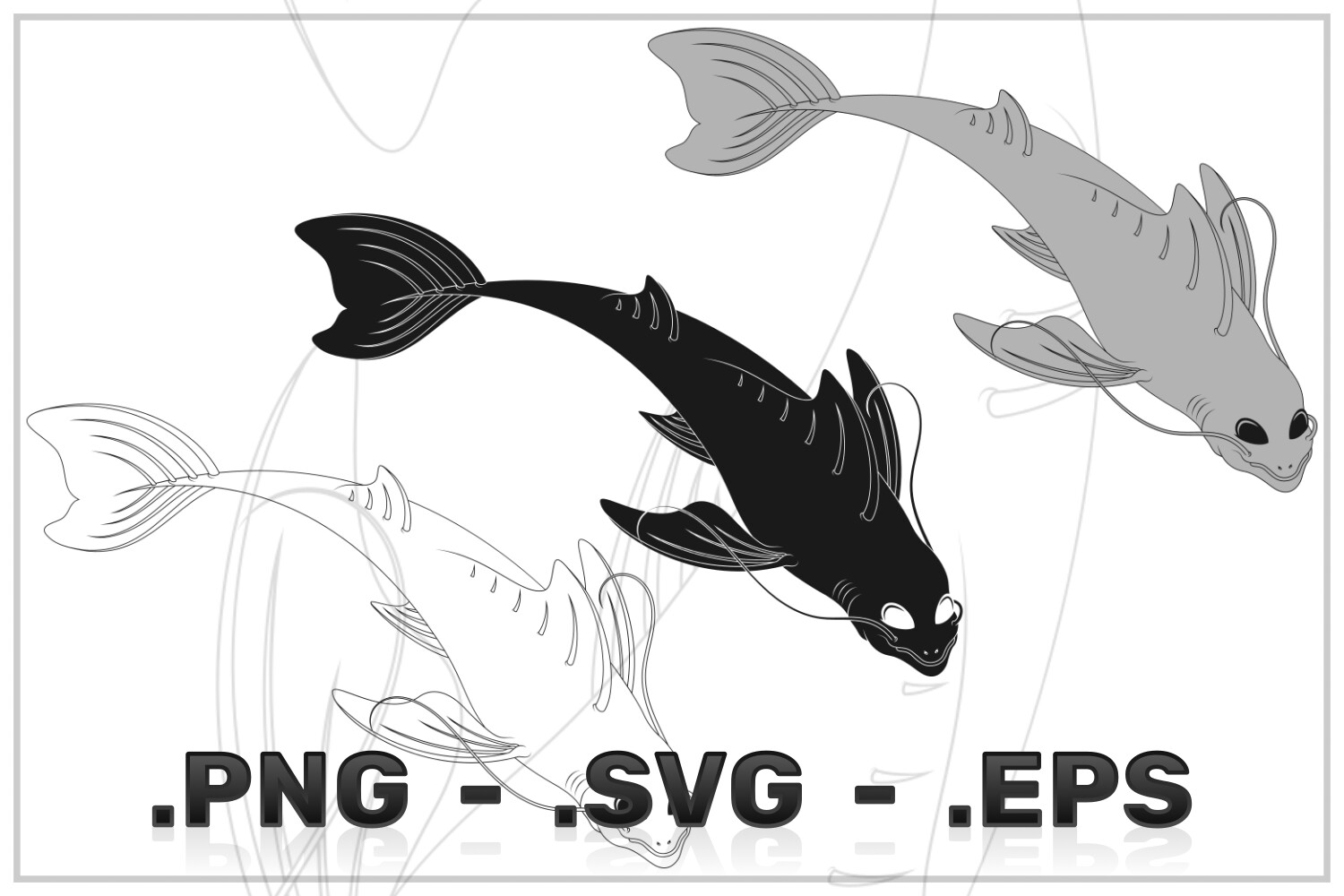 ArtStation - Mustache Fish Vector Design | Artworks