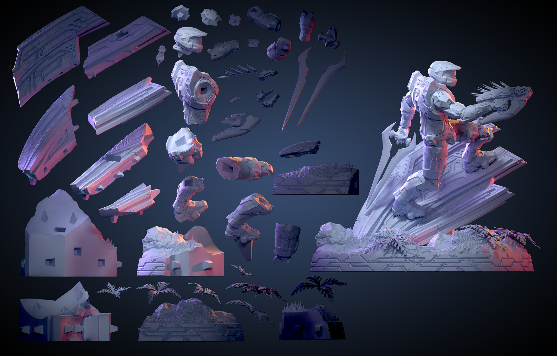 ArtStation - Halo Infinite Fanart - Master Chief 3d print figurine ...