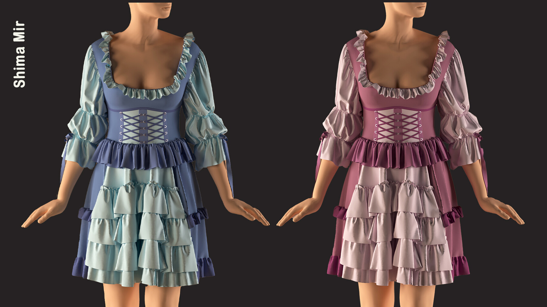 ArtStation - cute girl costume ( Zprj , Fbx , Obj , Mtl , Max ) | Game ...