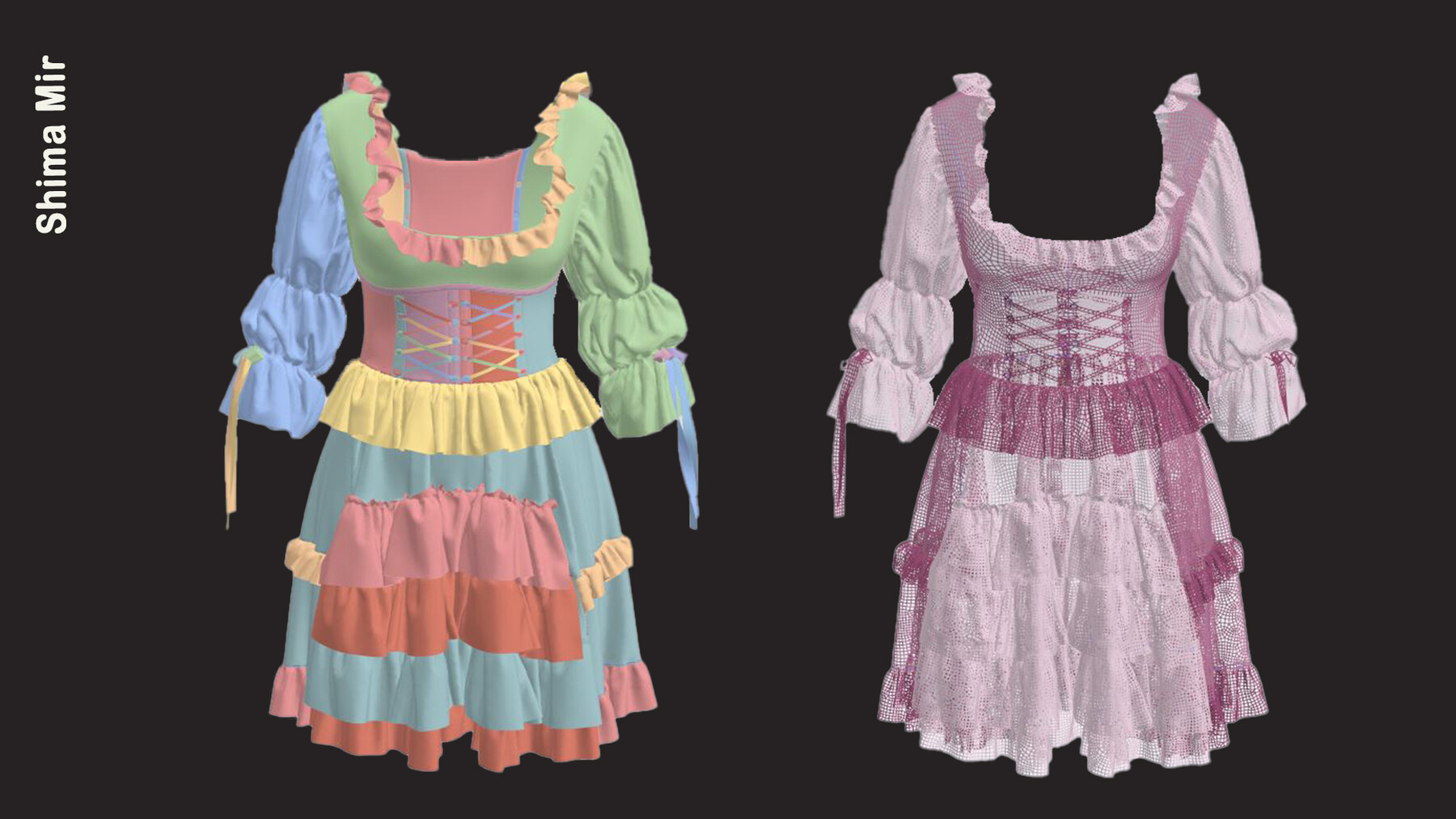 ArtStation - cute girl costume ( Zprj , Fbx , Obj , Mtl , Max ) | Game ...