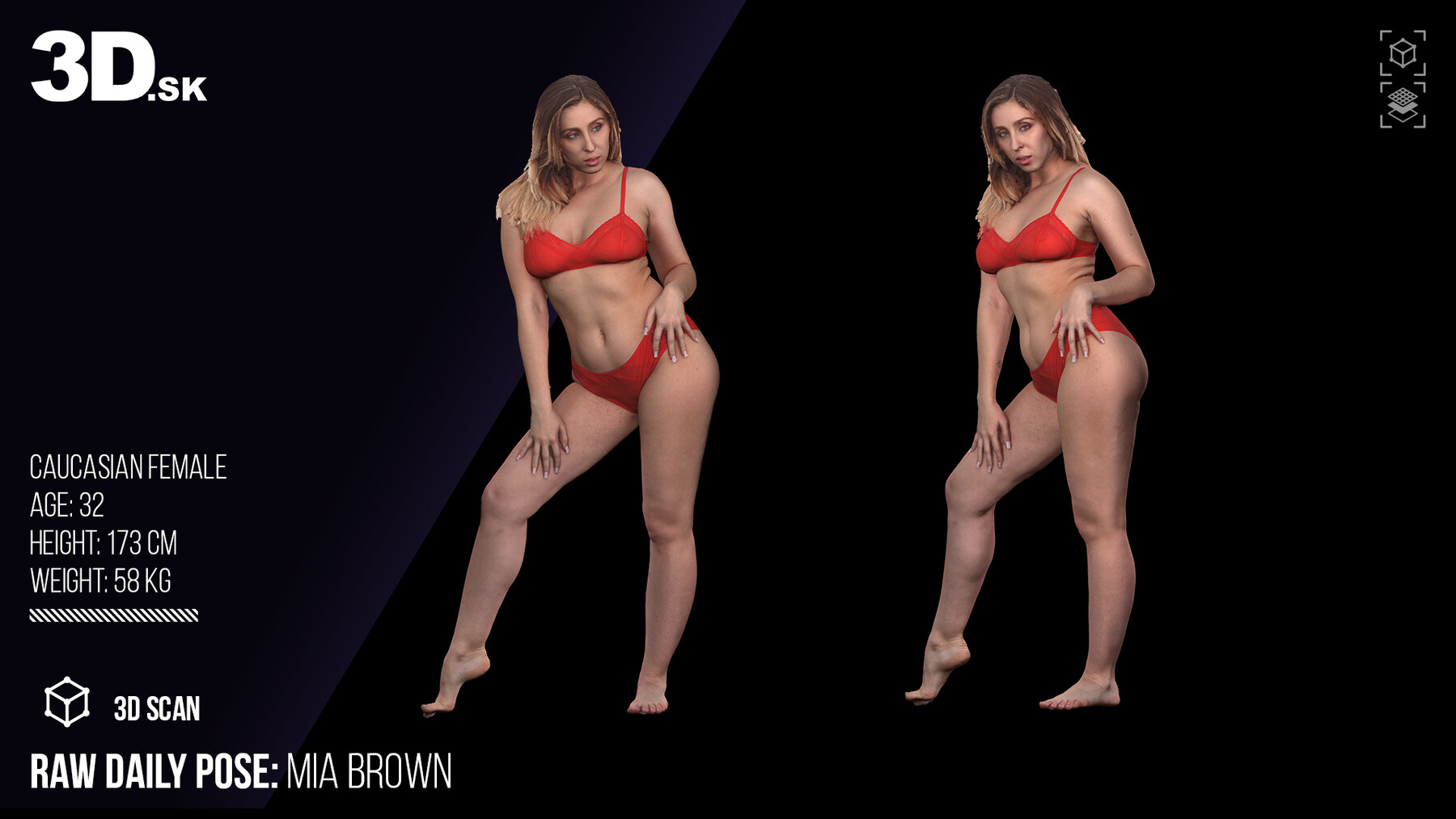 ArtStation - Raw Daily Pose | Mia Brown Underwear | Resources