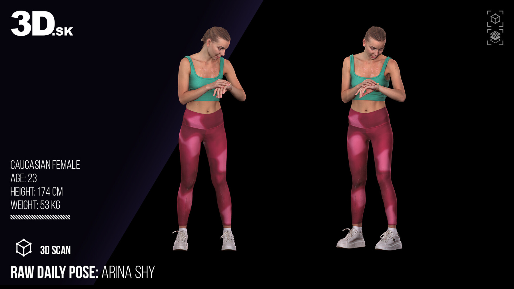 ArtStation - Raw Daily Pose Scan | Arina Shy Watches | Resources