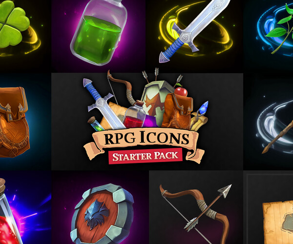 ArtStation - RPG icons starter pack | Game Assets
