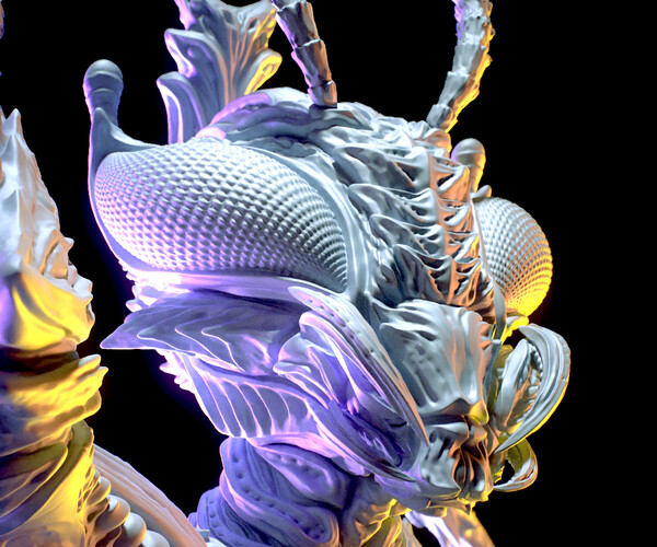 ArtStation - Mantis, insectoid blade dancer 3d print figurine | Resources