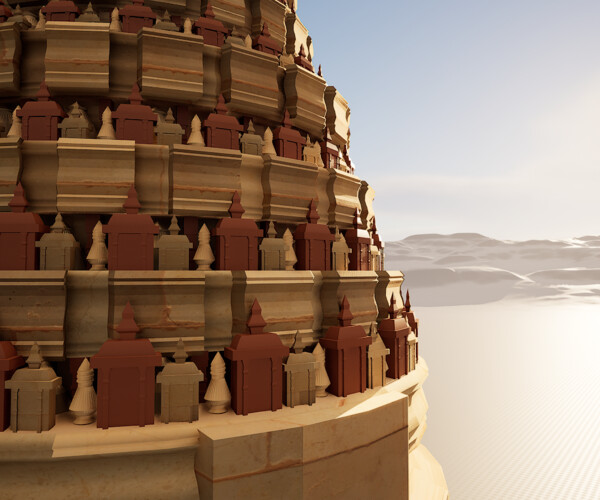 ArtStation - High Quality Medieval/Ancient Temple Tower (Round) 3D ...