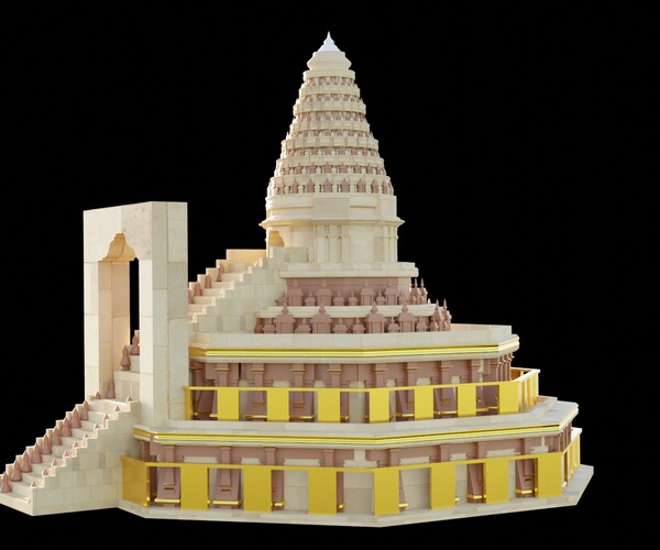 ArtStation - High Quality Medieval/Ancient Temple Tower (Round) 3D ...