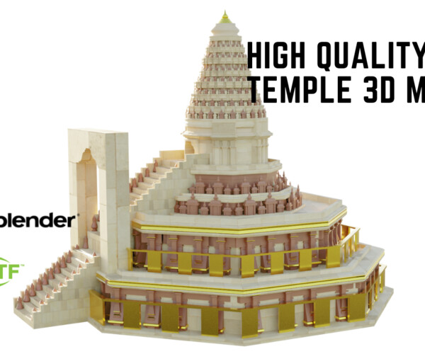 ArtStation - High Quality Medieval/Ancient Temple Tower (Round) 3D ...