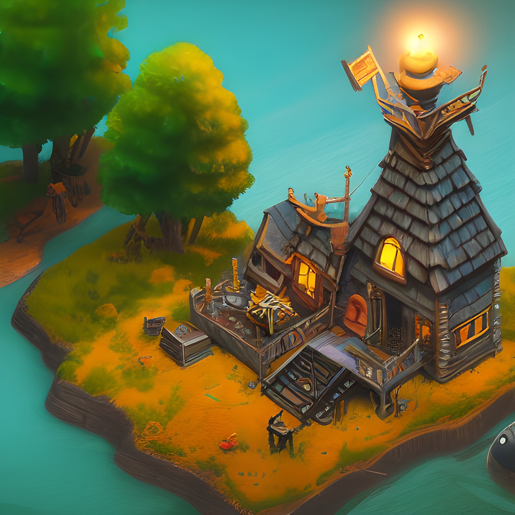 ArtStation - Tiny pirate house | Artworks