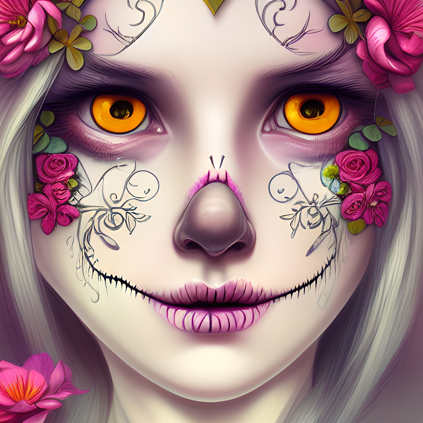 ArtStation - Sugar skull ghost girl | Artworks