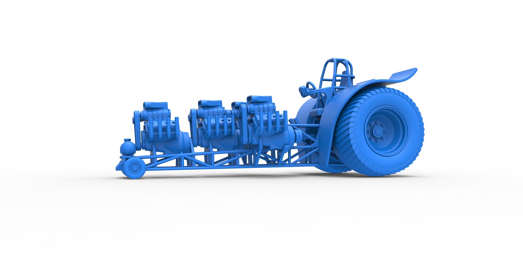 ArtStation - 3D printable Diecast Pulling tractor with 4 engines V8 ...