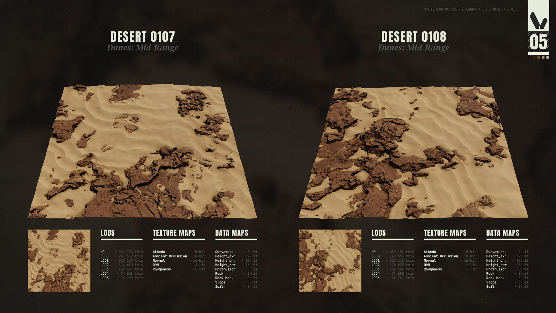 ArtStation - 8k Landscapes - Desert Vol.1 | Game Assets