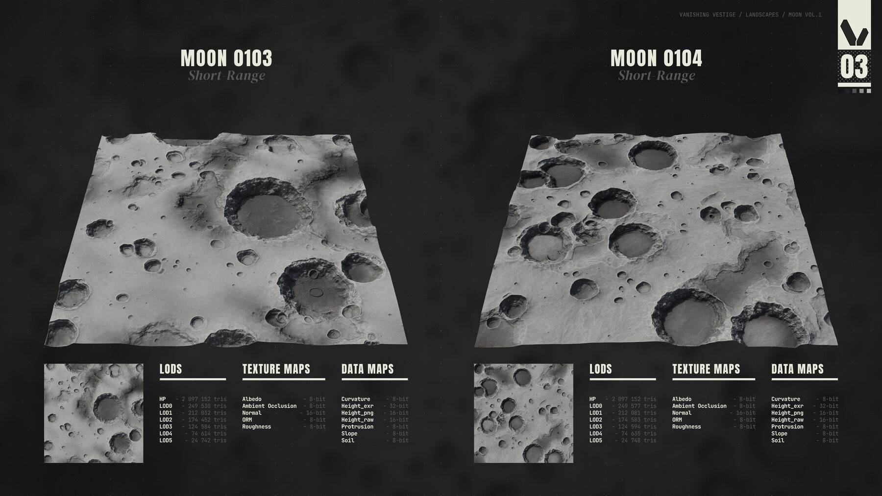 ArtStation - 8k Landscapes - Moon Vol.1 | Game Assets