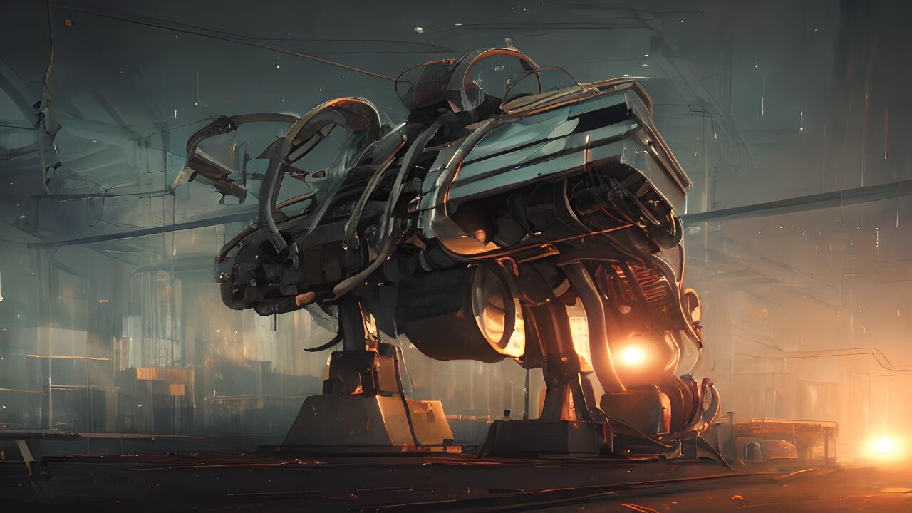 ArtStation - 02 Hangar Garage Ex Machina 3100 jpg pack runwayml art | Artworks