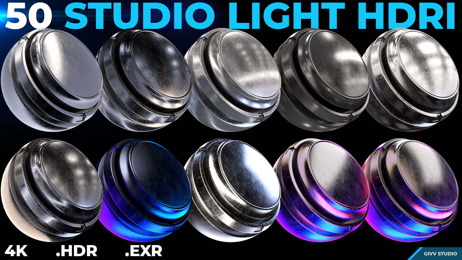 ArtStation - 50 Studio Light HDRI (.Exr /.Hdr ) | Resources