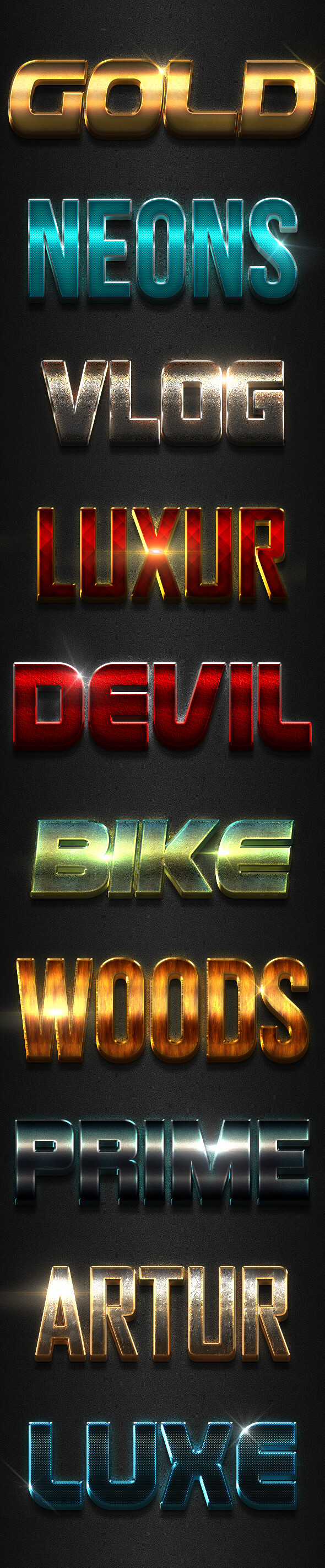 ArtStation - Fantastic 3D Text Effects Vol.3 | Artworks