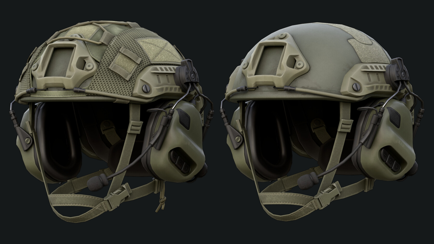 ArtStation - Tactical helmet — Game Ready | Game Assets