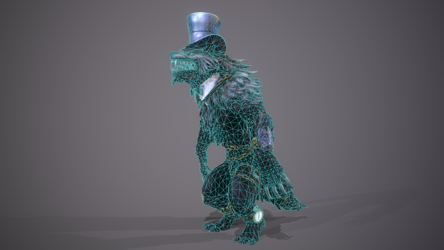 ArtStation - Black Wolf Fenrir Rigged 3D | Game Assets