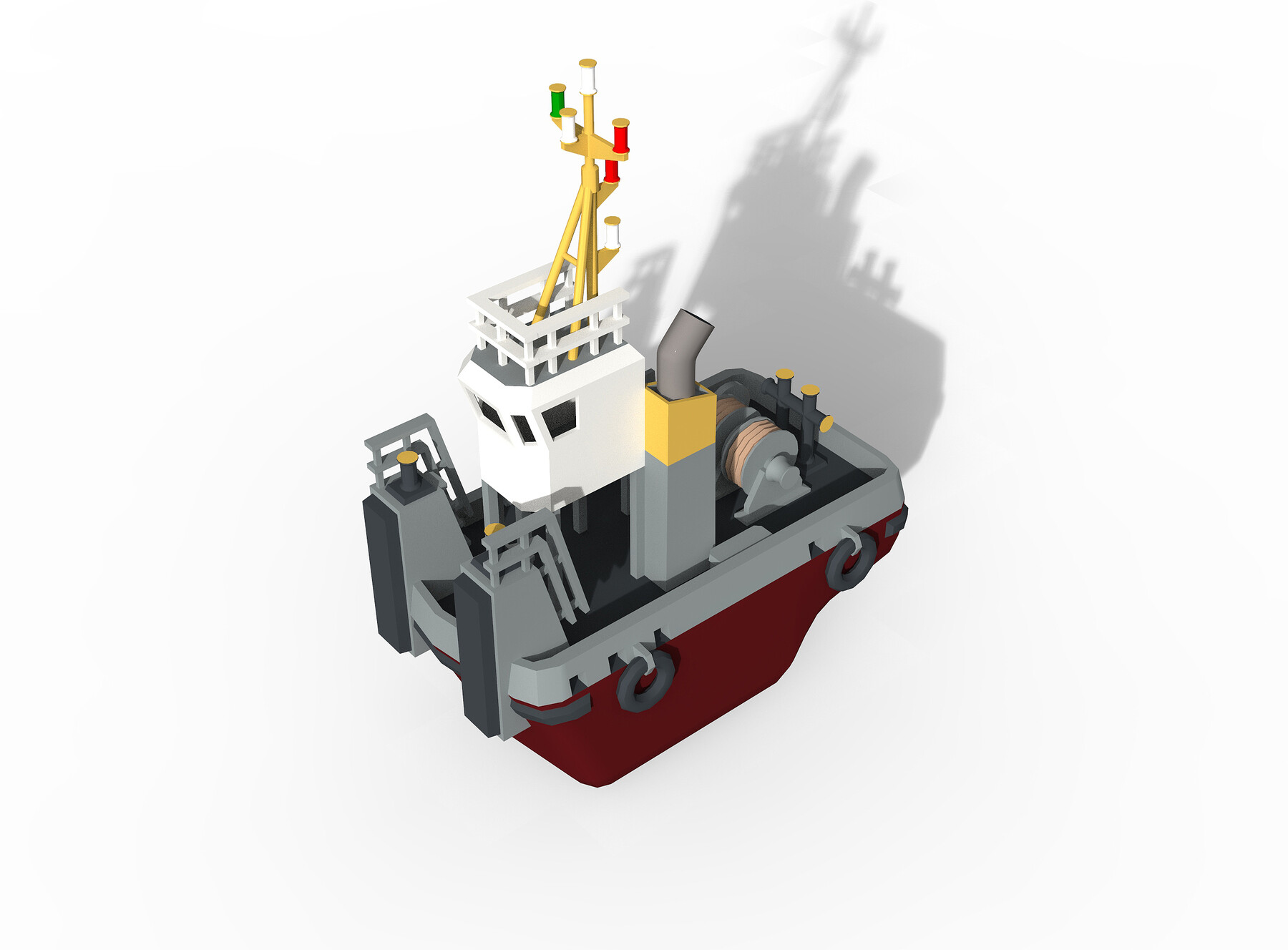 ArtStation - Barge and Push Boats lowpoly | Game Assets
