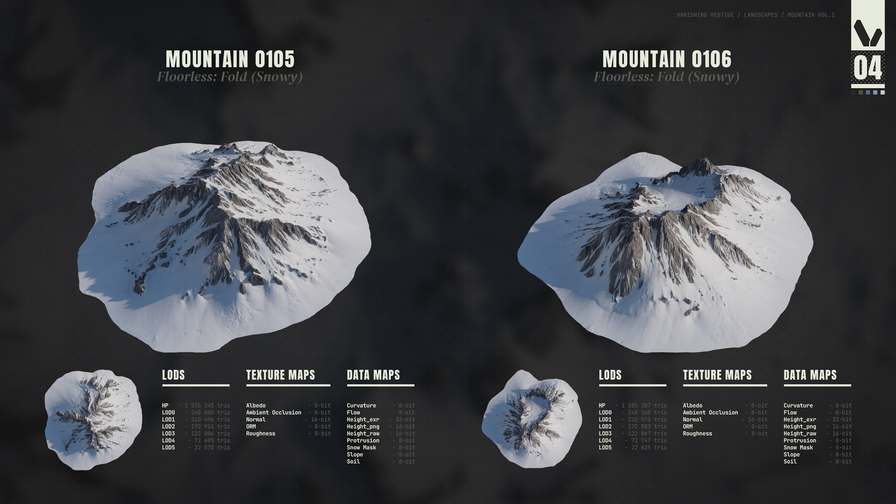 ArtStation - 8k Landscapes - Mountain Vol.1 | Game Assets