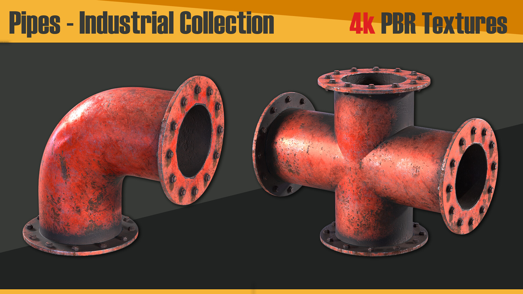 Artstation Pipes Industrial Collection Game Assets