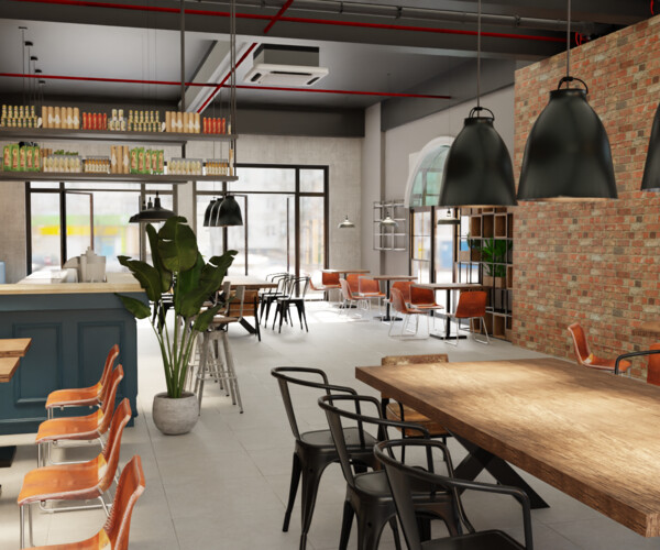 ArtStation - Sence Caffe Blender 3.x | Resources