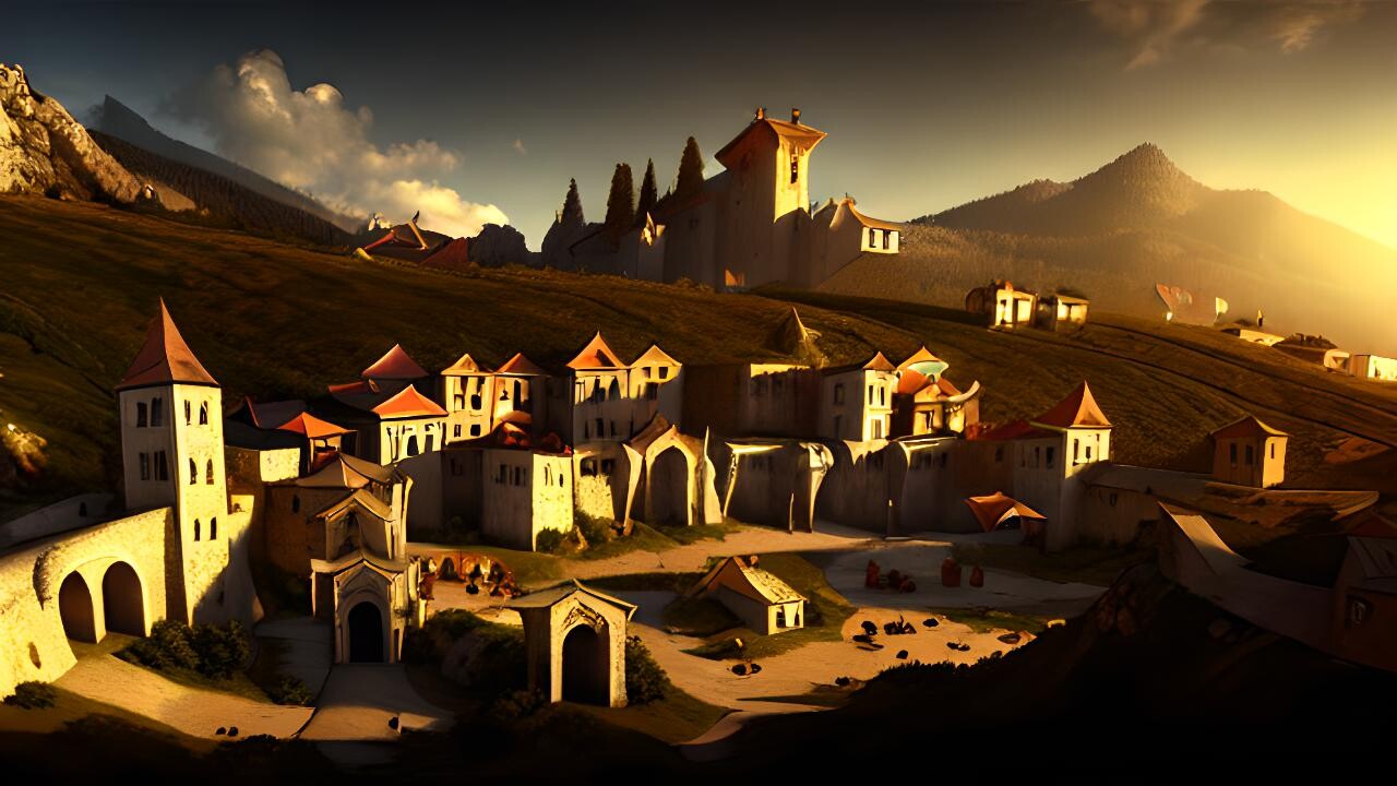ArtStation - 45 A medieval city 1100 jpg pack runwayml art | Artworks