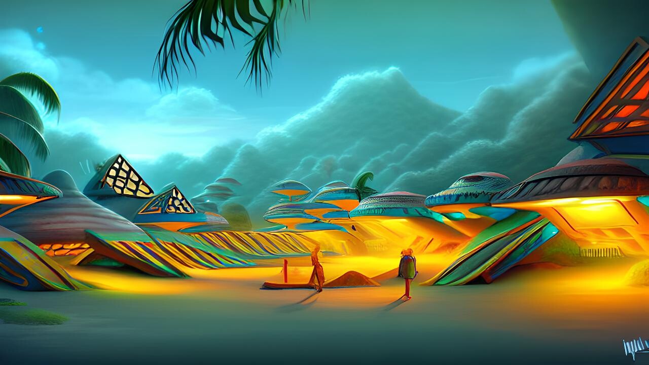 ArtStation - 53 cozy fantasy village at a tropical coast 4000 jpg pack runwayml art | Artworks