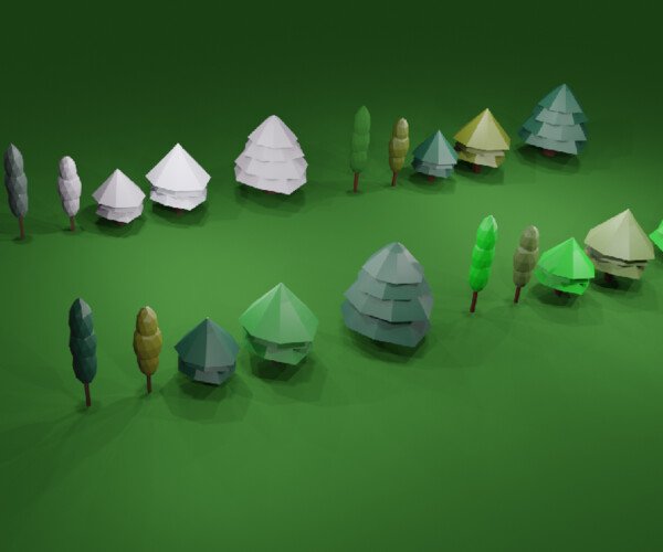 ArtStation - Low Poly Trees 3D | Game Assets