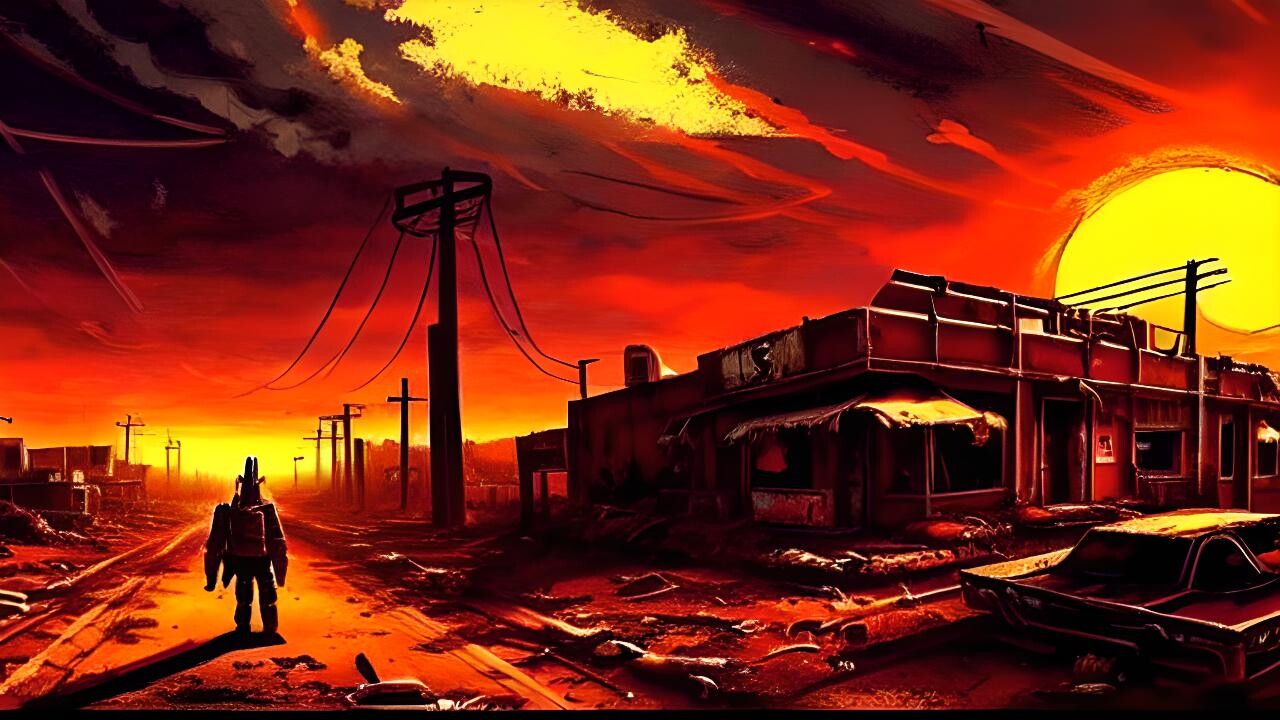 ArtStation - 84 radioactive sunset 3100 jpg pack runwayml art | Artworks