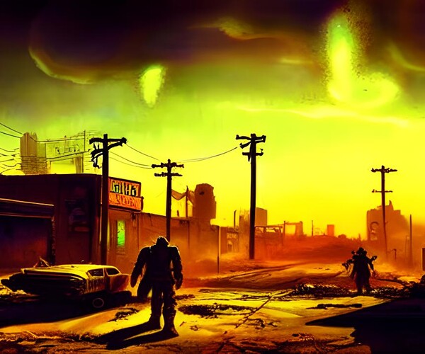ArtStation - 84 radioactive sunset 3100 jpg pack runwayml art | Artworks