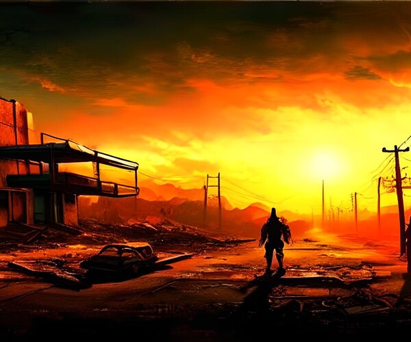 ArtStation - 84 radioactive sunset 3100 jpg pack runwayml art | Artworks
