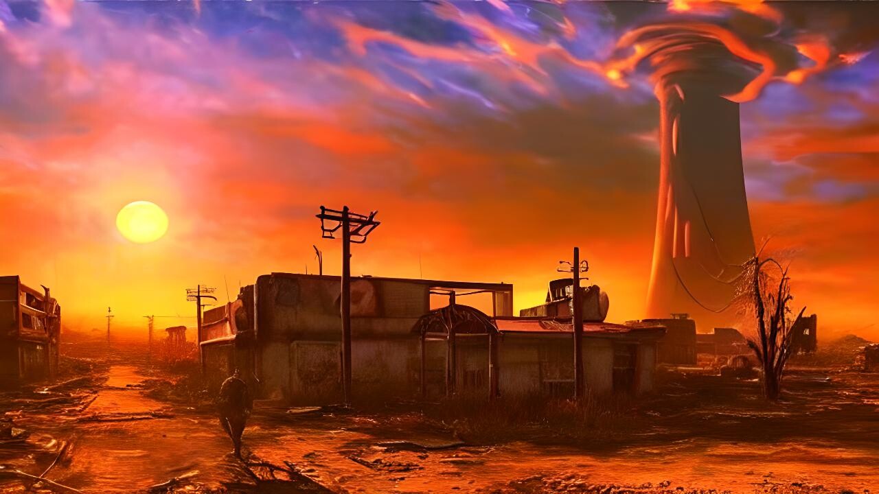 ArtStation - 84 radioactive sunset 3100 jpg pack runwayml art | Artworks