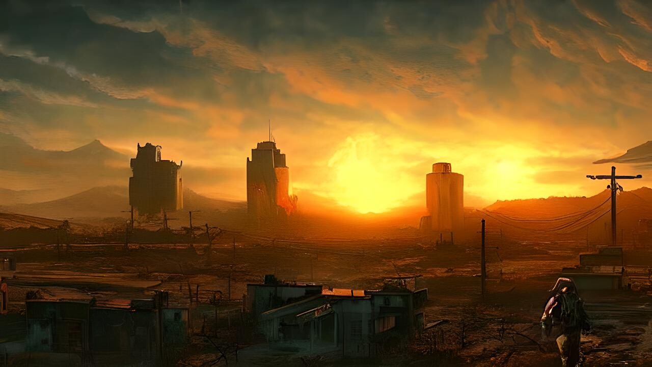 ArtStation - 84 radioactive sunset 3100 jpg pack runwayml art | Artworks