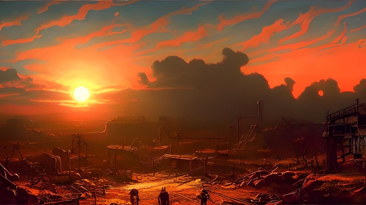 ArtStation - 84 radioactive sunset 3100 jpg pack runwayml art | Artworks