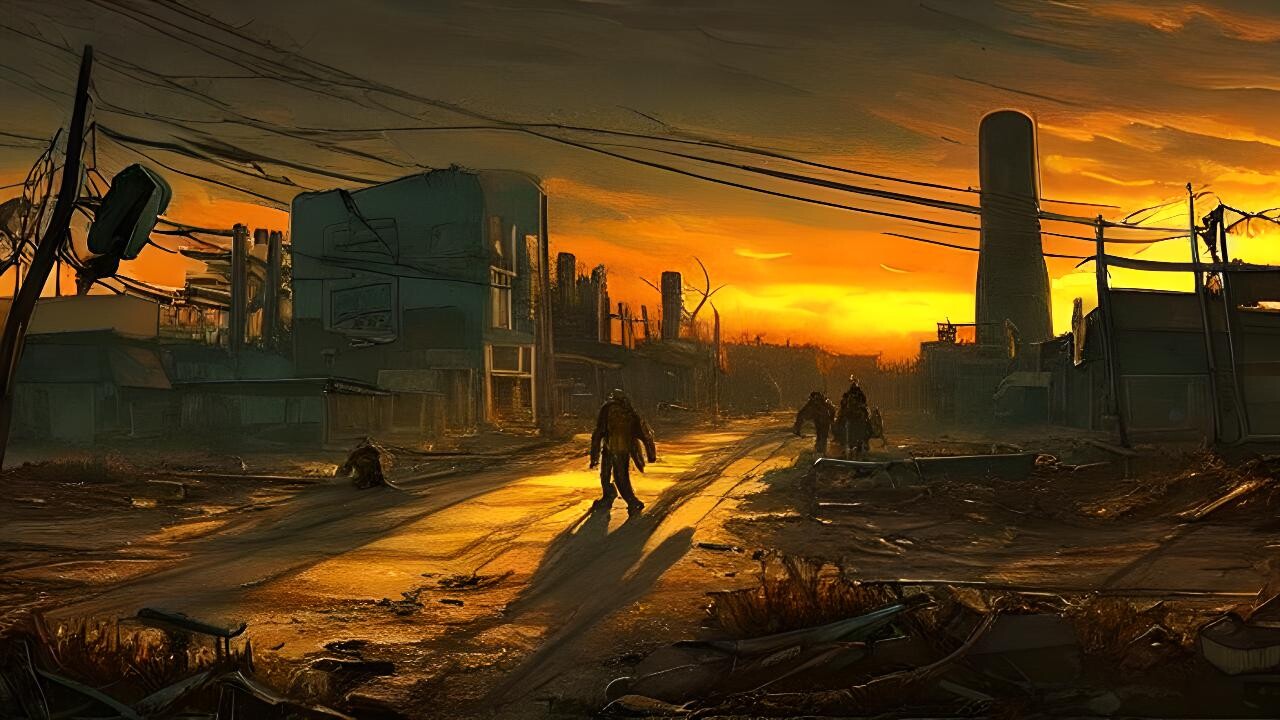 ArtStation - 84 radioactive sunset 3100 jpg pack runwayml art | Artworks