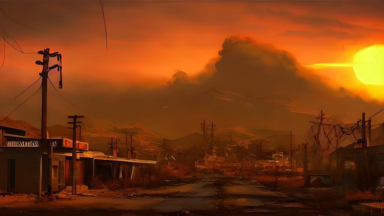 ArtStation - 84 radioactive sunset 3100 jpg pack runwayml art | Artworks