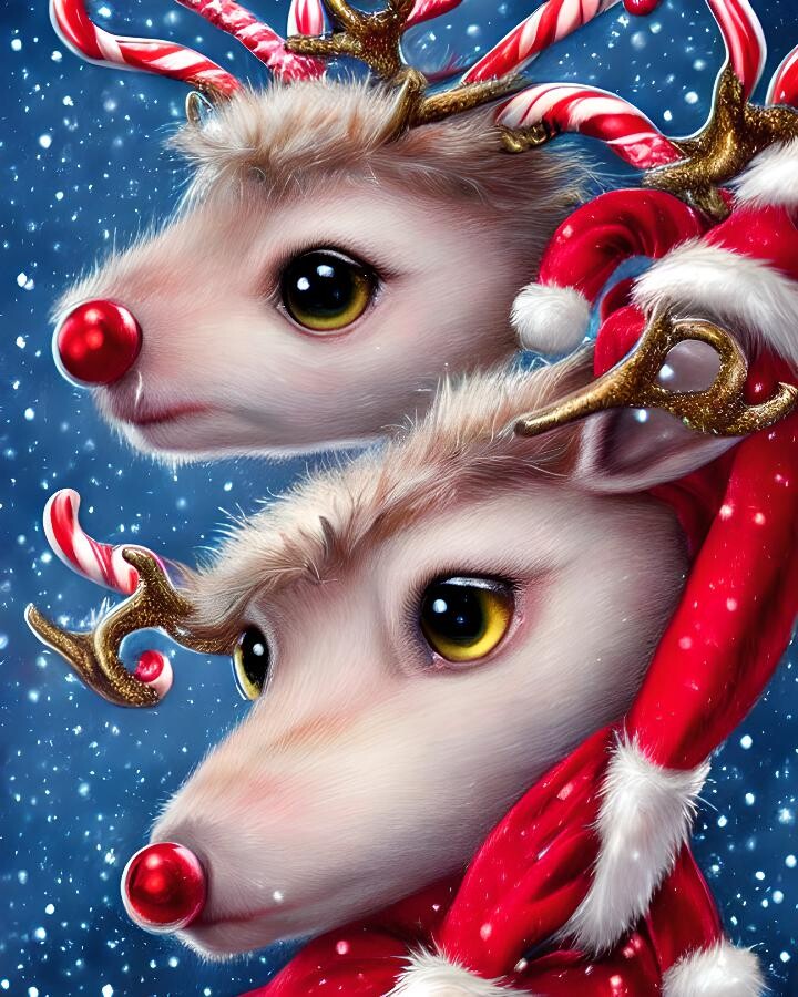 ArtStation - 88 cute christmas reindeer baby 2300 jpg pack runwayml art ...