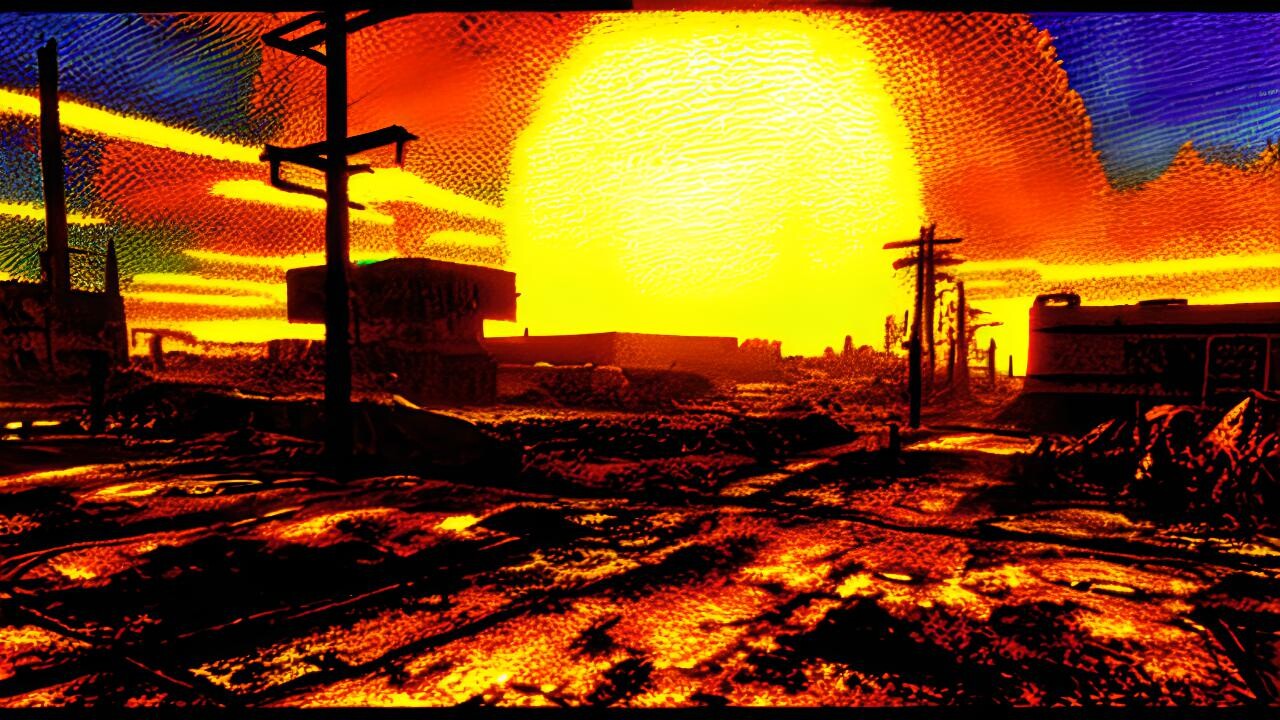 ArtStation - 84 radioactive sunset 3100 jpg pack runwayml art | Artworks