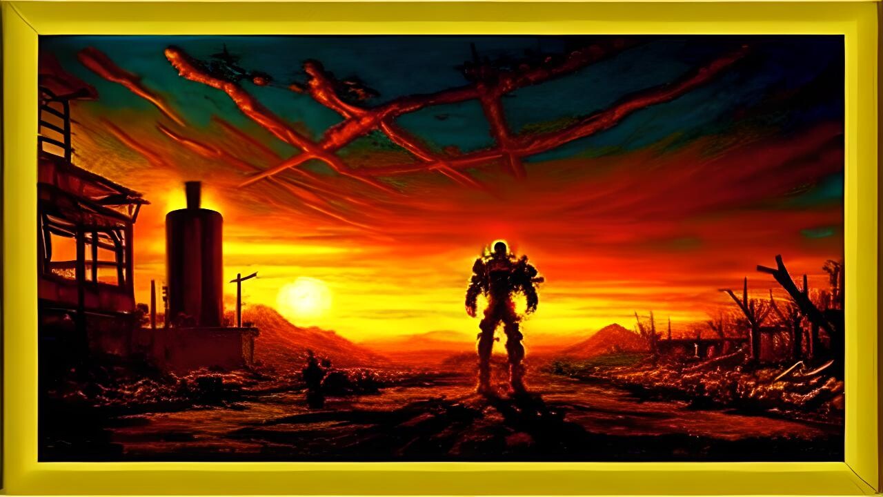 ArtStation - 84 radioactive sunset 3100 jpg pack runwayml art | Artworks