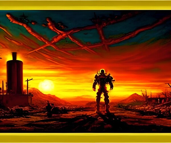 ArtStation - 84 radioactive sunset 3100 jpg pack runwayml art | Artworks