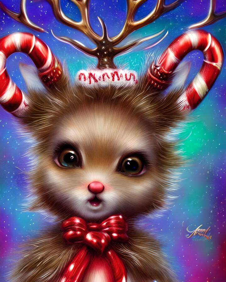 ArtStation - 88 cute christmas reindeer baby 2300 jpg pack runwayml art ...