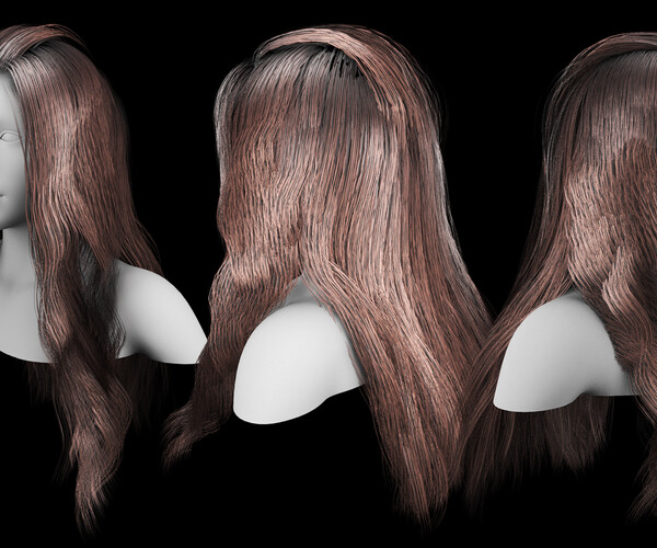 ArtStation - Low Poly game ready haircard bundle vol3 (max fbx obj ...