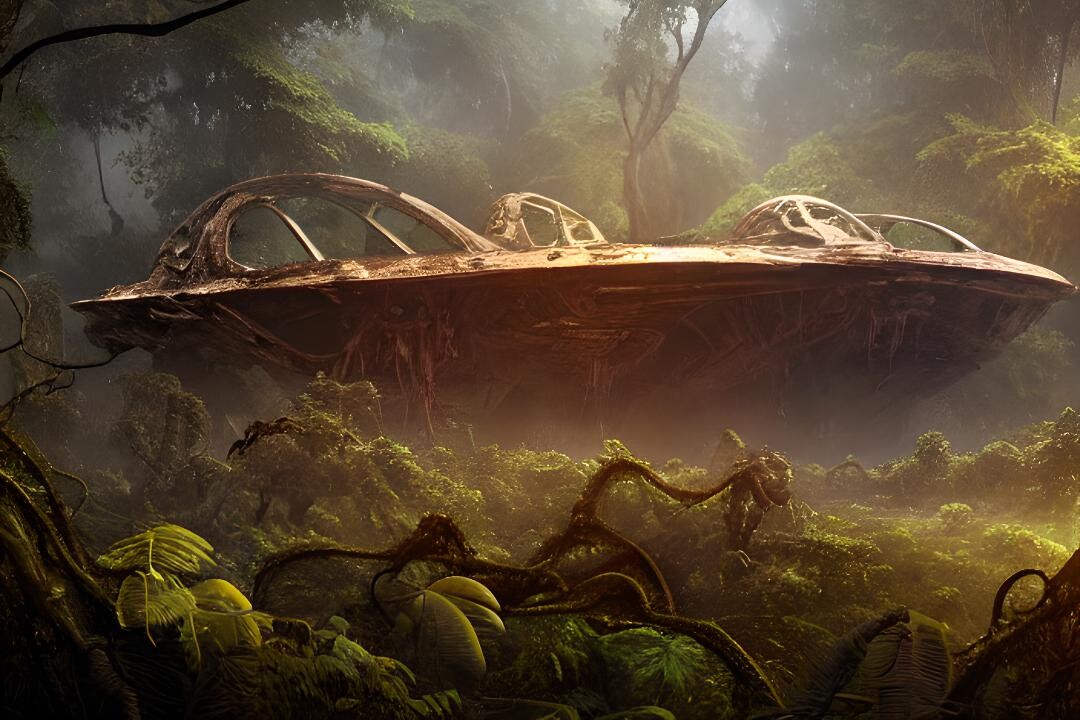 ArtStation - 94 Rusted alien spaceship 4600 jpg pack wombo art | Artworks